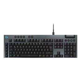 Logitech G G915 X, flache kabelgebundene, mechanische Gaming-Tastatur mit Double-Shot-PBT-Tastenkappen
