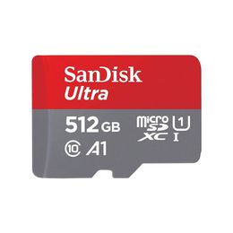 Sandisk Ultra microSDXC 512GB Mobile + SD Adapter 150MB/s A1 Class 10 UHS-I micro SDXC Speicherkarte