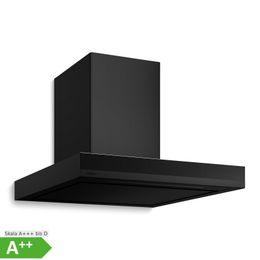 Klarstein Velaire Dunstabzugshaube Edel, minimalistisch, kraftvoll Energieklasse A++ 600 m&sup3;/h 60 cm Schwarz