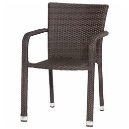 siena GARDEN Minas Stapelsessel Gestell Aluminium schwarz, Fl&auml;che Gardino&reg;-Geflecht