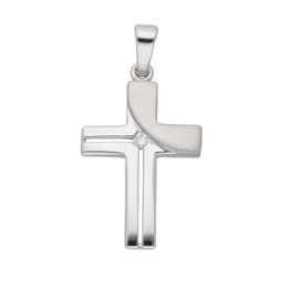 Adelia&acute;s Kreuzanh&auml;nger ADELIA&acute;S "Damen & Herren 925 Silber Kreuz Anh&auml;nger mit Zirkonia", silber, Schmuckanh&auml;nger, Damen, Silber 925 (Sterlingsilber), mit Zirkonia f&uuml;r Damen & Herren