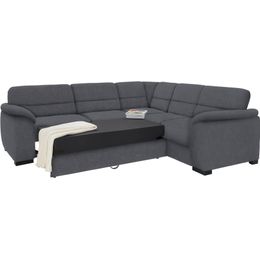 Sit & More Ecksofa SIT & MORE "Montego", grau (anthrazit), B:255cm H:88cm T:225cm, Luxus-Microfaser (90% Polyester, 10% Polyamid);Struktur (100% Polyester);Luxus-Microfaser ALTARA NUBUCK (100% Polyester), Sofas, Ecksofa, wahlweise mit Bettfunktion und Schubkasten