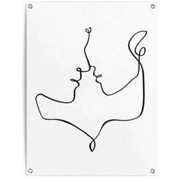 Poster Reinders "Gesichte", schwarz (farbe bild(er): schwarz, wei&szlig;), B:60cm H:80cm T:0,1cm, Leinwand, Bilder, Poster