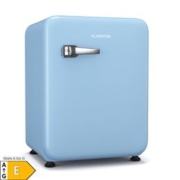 Klarstein Audrey Evo Mini K&uuml;hlschrank 68L Retro-Design leise kompakt 3 Farben Blau 68 Liter