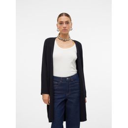 V&eacute;ro Moda Longstrickjacke VERO MODA "VMSABA LS POCKET COATIGAN GA NOOS", Damen, Gr. L, schwarz, Strick, Obermaterial: 50% Viskose, 28% Polyester, 22% Nylon, unifarben, knieumspielend, V-Ausschnitt, Strickjacken Longstrickjacke