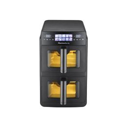 Melchioni Hei&szlig;luftfritteuse 10L Doppelkorb 2600W Dual Zone Display