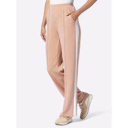 Jerseyhose Heine, Damen, Gr. 38, Normalgr&ouml;&szlig;en, beige, ecru, 50% Modal, 44% Polyester, 6% Elasthan, unifarben, Hosen Jerseyhose