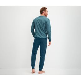 Tchibo - Calida Streamline Pyjama-Set mit B&uuml;ndchen - Herren - Gr. XXL - petrol/print