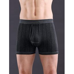 w&auml;schepur Schl&uuml;pfer W&Auml;SCHEPUR, Herren, Gr. 6, 2 Stk., grau (dunkelgrau, gestreift), 75% Baumwolle, 25% Polyester, Unterhosen