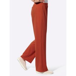 Damen Schlupfhose in weiter Form rostrot, Gr&ouml;&szlig;e 26