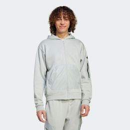Kapuzensweatshirt adidas Sportswear "CITY ESCAPE", Herren, Gr. XXL, grau (wonder silber), Obermaterial: 70% Baumwolle, 30% Polyester, Rundhals, angesetztes B&uuml;ndchen, Sweatshirts