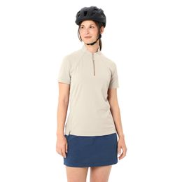Vaude Damen Radtrikot "Women's Adlux HZ Shirt"ecru, Gr. 44, Obermaterial: 100% Polyester, Trikots, f&uuml;r Radfahren, f&uuml;r Erwachsene, sportliche Passform