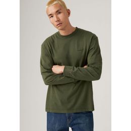 Levi's Langarmshirt LEVI'S, Herren, Gr. M, garment dye duffel b, Jersey, Obermaterial: 100% Baumwolle, normal normal, Rundhals, Shirts Langarmshirt, GARMENT- F&auml;rbung