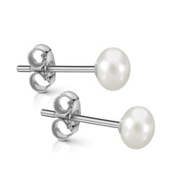 Paar Ohrstecker Firetti "Schmuck Geschenk Silber 925 Ohrschmuck Ohrringe" Gr. 6, silberfarben, wei&szlig;, Ohrringe, Damen, 6, Perlen Silber 925 (Sterlingsilber), Perlen, Silber 925 (Sterlingsilber), Made in Germany - mit S&uuml;&szlig;wasserzuchtperle
