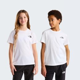 T-Shirt The North Face "TEEN SIMPLE DOME REGULAR SS TEE", M&auml;dchen, Gr. L (146/152), wei&szlig; (tnf wei&szlig;), Jersey, Obermaterial: 60% Baumwolle, 40% Polyester, unifarben, Rundhals, abgesteppt, Shirts T-Shirt, f&uuml;r Jugendliche, sportlicher Stil, Kurzarm, mit Rundhalsausschnitt