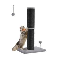 FEANDREA Kratzbaum Kratzs&auml;ule mit Pl&uuml;schball und Glocke schwarz