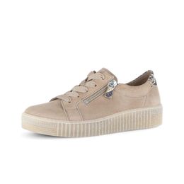 Sneaker Gabor "Sneaker low", Damen, Gr. 35, beige, Schuhe Sneaker