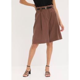 bonprix Bermuda aus flie&szlig;ender Viskose, braun, Gr.42, elegante Bermuda aus flie&szlig;ender Viskose