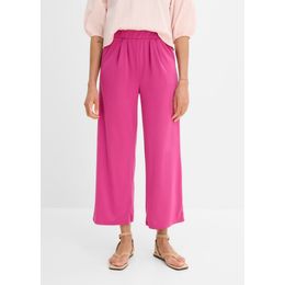 bonprix Jersey-Hose aus softem Viskose-Mix, pink, Gr.48/50 (XL), Lockere Jersey-Hose aus softem Viskose-Mix mit geradem Bein und hoher Taille in 7/8-L&auml;nge, aus Viskose