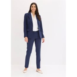 bonprix Hosenanzug, blau, Gr.54, Klassischer Hosenanzug bestehend aus komfortabler Anzugshose und geschmackvollem Blazer