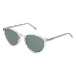 Fielmann JIL 005 SUN CL | Unisex-Sonnenbrille | Fassung: Vollrand, Panto, Acetat Spritzguss, Grau Transparent | Glasfarbe: G15