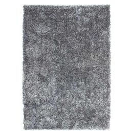 Pharao24.de Hochflorteppich in Grau 8 cm hoch