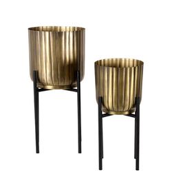 Pharao24.de &Uuml;bertopf Set in Altgoldfarben Metall (zweiteilig)