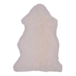 Pharao24.de Schaffell Teppich in Cremefarben 85 cm breit