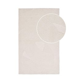 Pharao24.de Teppich Moderner Teppich in Cremewei&szlig; - Kurzflor