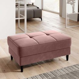 Pharao24.de Couchhocker Polsterhocker in Rosenholz aus Webstoff