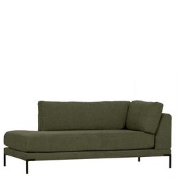 Pharao24.de Recamiere Modul Sofa rechts in Dunkelgr&uuml;n Stoff 200 cm breit