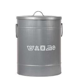 Pharao24.de W&auml;schetonne aus Metall Grau