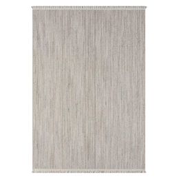 Pharao24.de Rechteckige Teppiche 160x230 cm - 200x290 cm Wei&szlig; und Hellgrau
