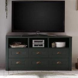 Pharao24.de Fernsehm&ouml;bel in Dunkelgr&uuml;n Landhaus Design