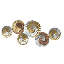 Pharao24.de Mehrfarbige Metall Wanddeko 103 cm breit 43 cm hoch