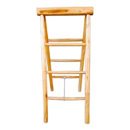 Pharao24.de Dekoleiter aus Teak Recyclingholz rustikalen Landhaus Stil