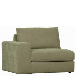 Pharao24.de Einsitzer Sofa Element in Graugr&uuml;n Stoff Armlehne links