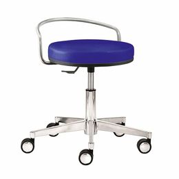 Pharao24.de Arbeitshocker in Blau Webstoff Gasdruck