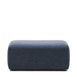 Pharao24.de Sofa Beistellhocker in Dunkelblau Stoff 40 cm Sitzh&ouml;he