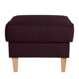 Pharao24.de Beistellhocker Bordeaux Stoff im Landhausstil 45 cm hoch