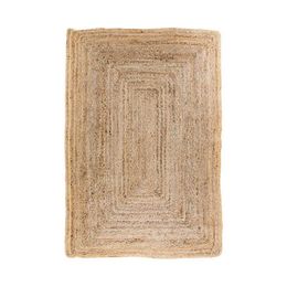 Pharao24.de Rechteckiger Juteteppich in Naturfarben 135x65 cm