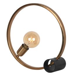 Pharao24.de Tischleuchte modern in Ringform Metall