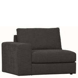 Pharao24.de 1 Sitzer Sofa Anthrazit Webstoff Armlehne links