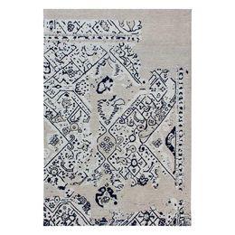 Pharao24.de Webteppich in Grau und Schwarz gemustert 1 cm hoch