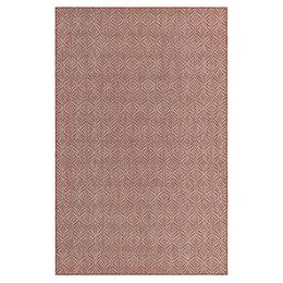 Pharao24.de Terrassenteppich in Rostrot und Cremewei&szlig; 150x245 und 185x275 cm