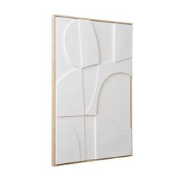 Pharao24.de 3D Wandrelief Wandskulptur in Wei&szlig; 90 cm hoch