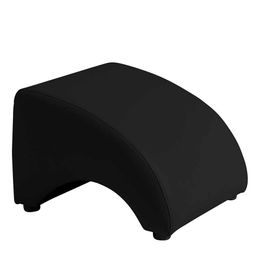 Pharao24.de Hocker Kunstleder schwarz in modernem Design 52 cm breit