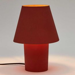 Pharao24.de Tischleuchte Metall modern in Terracotta 30 cm hoch - 20 cm breit