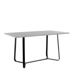 Pharao24.de Moderner K&uuml;chentisch 140x90 oder 160x90 Beton Grau & Schwarz