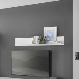 Pharao24.de Wand Regal weiss in modernem Design 150 cm breit - 22 cm hoch